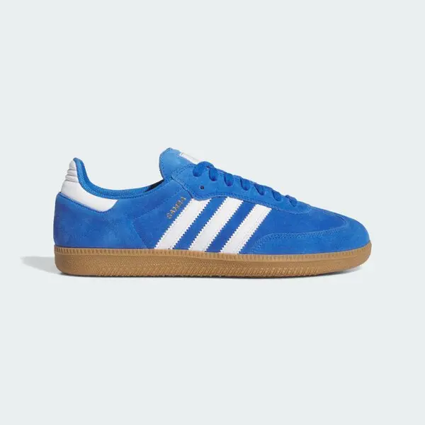 Adidas Samba Adv Shoes - Blue Bird / Cloud White / Gold Metallic