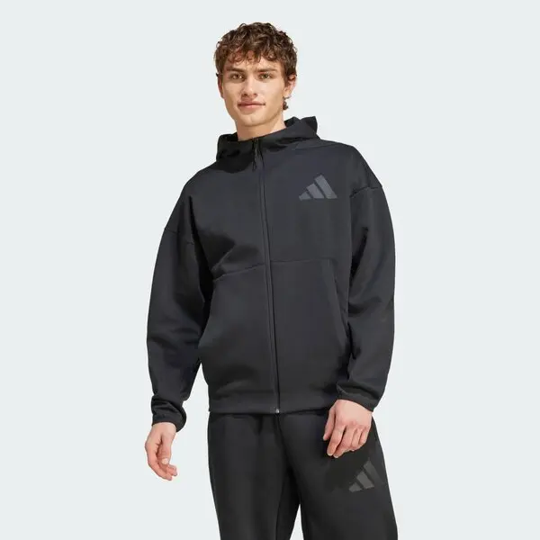 Adidas Z.n.e. Full-zip Hooded Track Jacket - Black
