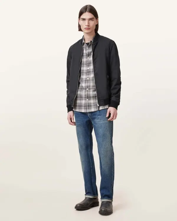 All Saints Bassett Ramskull Bomber Jacket - Black