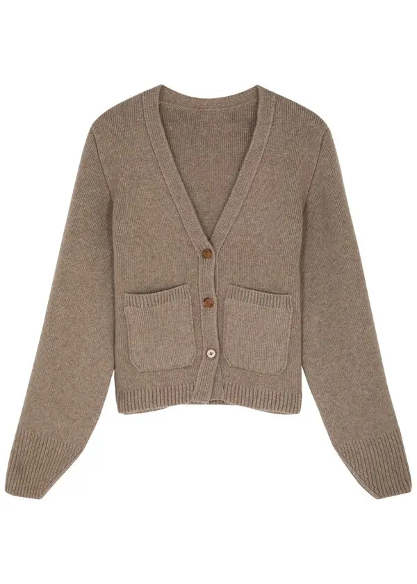 Khaite Scarlet Cashmere Cardigan - Beige