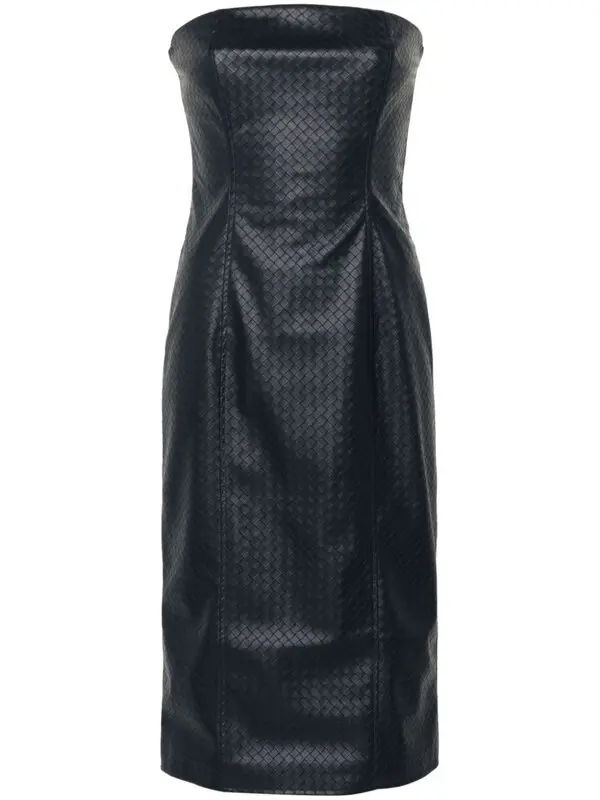 Remain Birger Christensen Braided Faux Leather Midi Dress