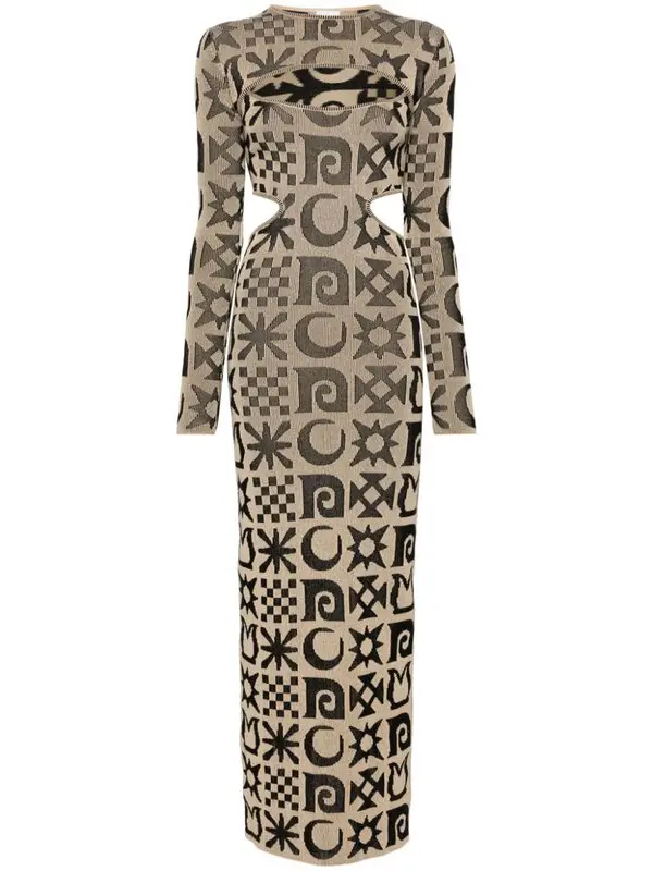 Nanushka Onika Jacquard Midi Dress