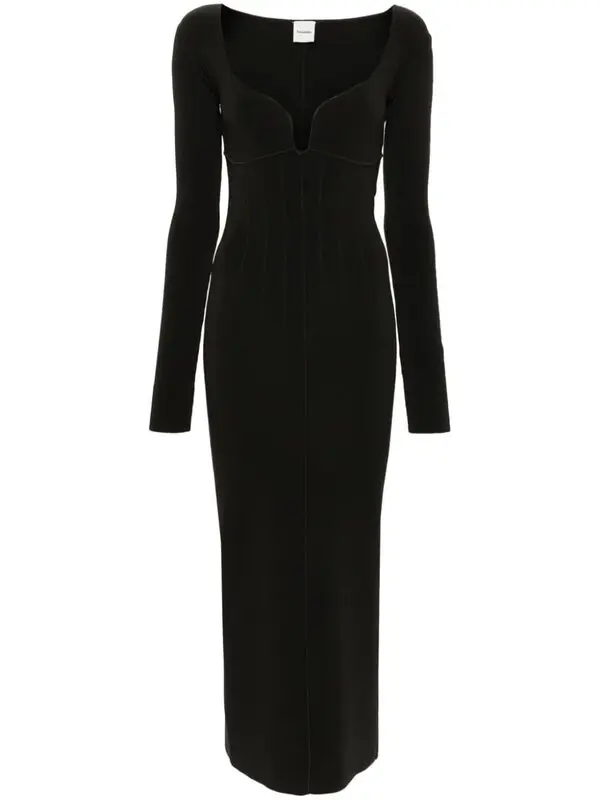 Nanushka Seam-detail Ribbed Midi Dress