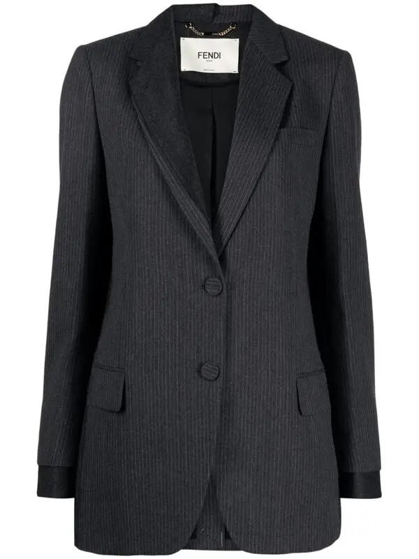 Fendi Pinstripe Wool Blazer