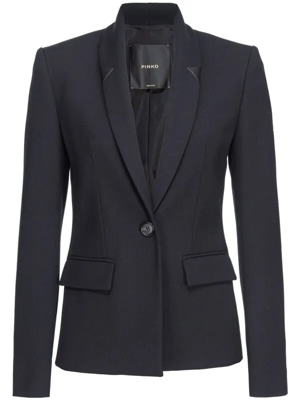 Pinko Shawl-lapel Twill Blazer