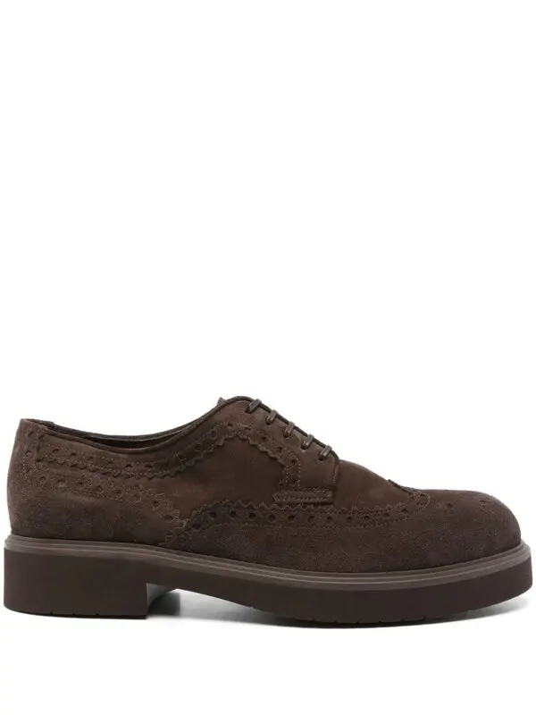 FERRAGAMO Perforated Detailing Derby Shoes