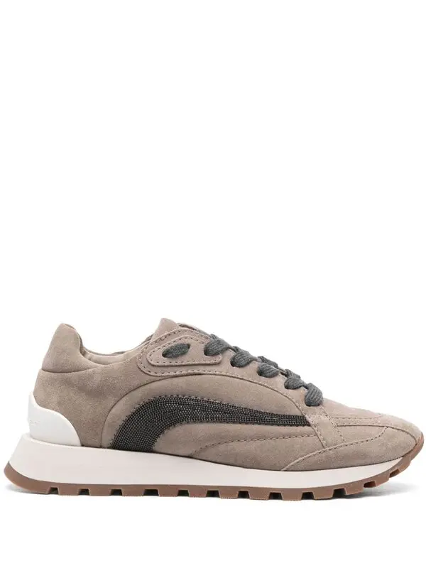 Brunello Cucinelli Monili Suede Sneakers