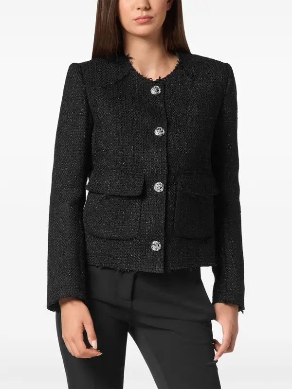 Philipp Plein Tweed Jacket - Black