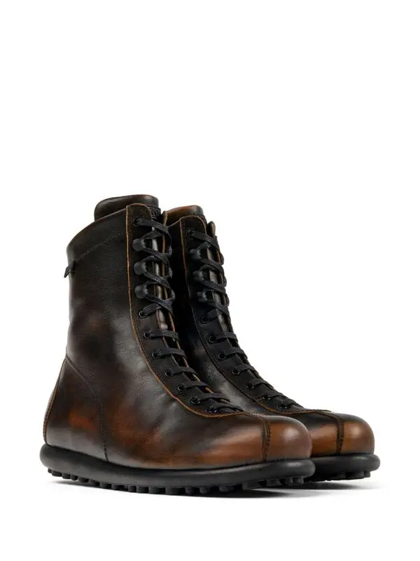 Camper Ariel Leather Boots - Brown