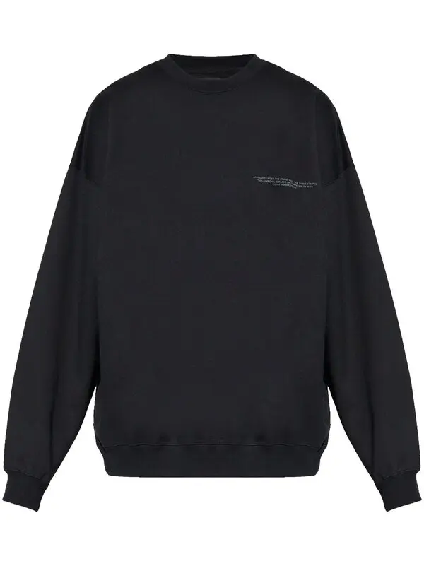Y3 Logo-printed Crewneck Sweatshirt - Black
