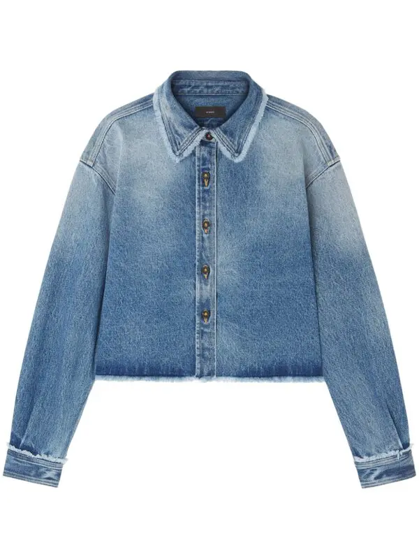 Alanui Frayed Cropped Denim Jacket