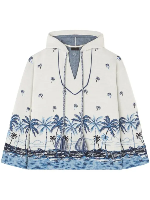 Alanui The Tale Of A Hawaiian Wool Hoodie - White