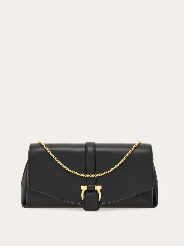 FERRAGAMO Front Flap Crossbody Bag - Black