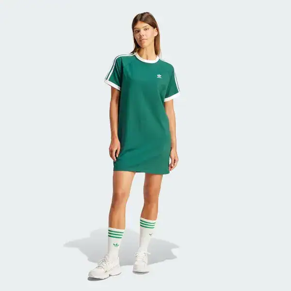 Adidas Adicolor 3-Stripes Raglan Dress - Collegiate Green | Editorialist