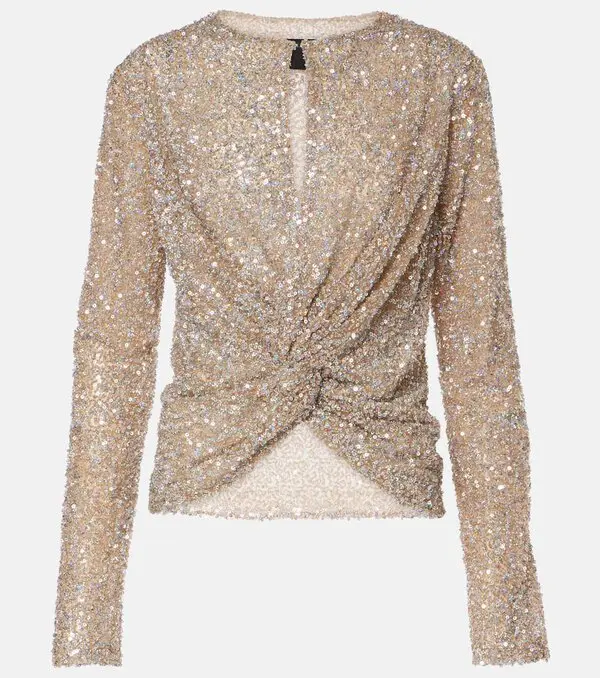 Costarellos Noa Sequined Top