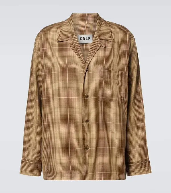 CDLP Checked Pajama Shirt - Beige