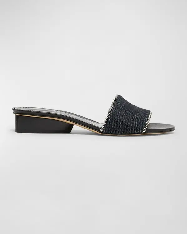 PAUL ANDREW Arc Leather Slide Sandals