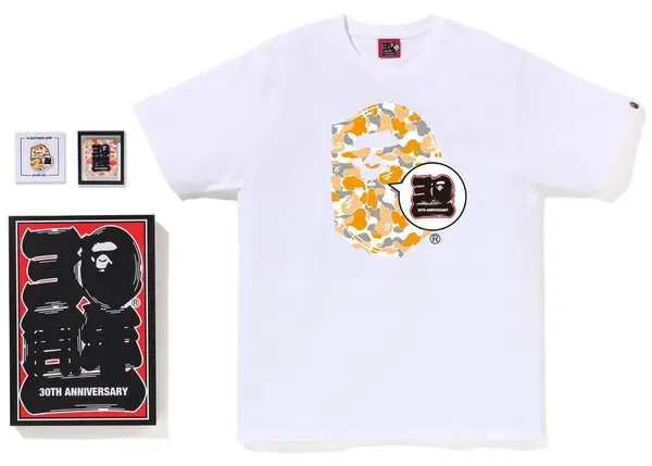 A Bathing Ape Store Fukuoka 30th Anniversary Ape Head Tee Shirt