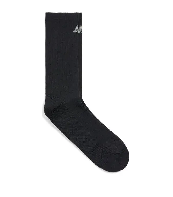Balenciaga Cotton Technical Socks Black Editorialist - Main Image