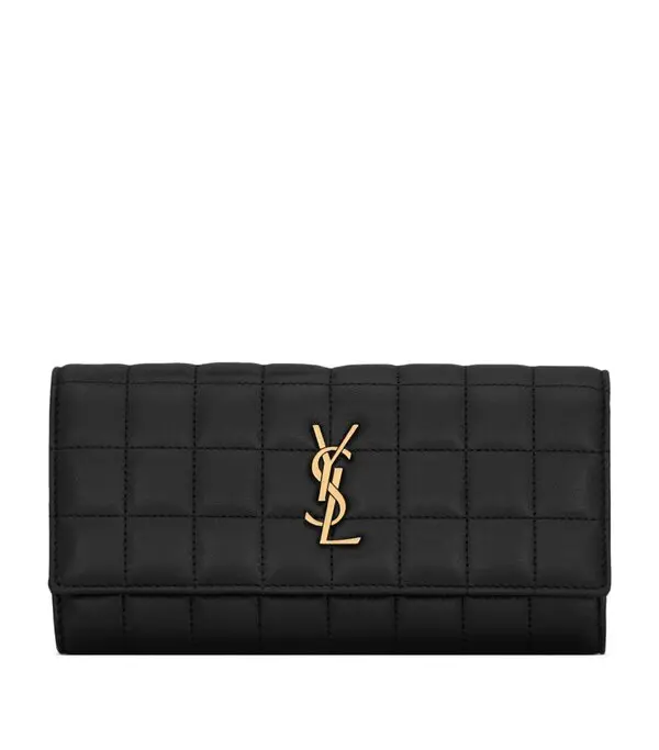 Saint Laurent Lambskin Cassandre Matelassé Wallet
