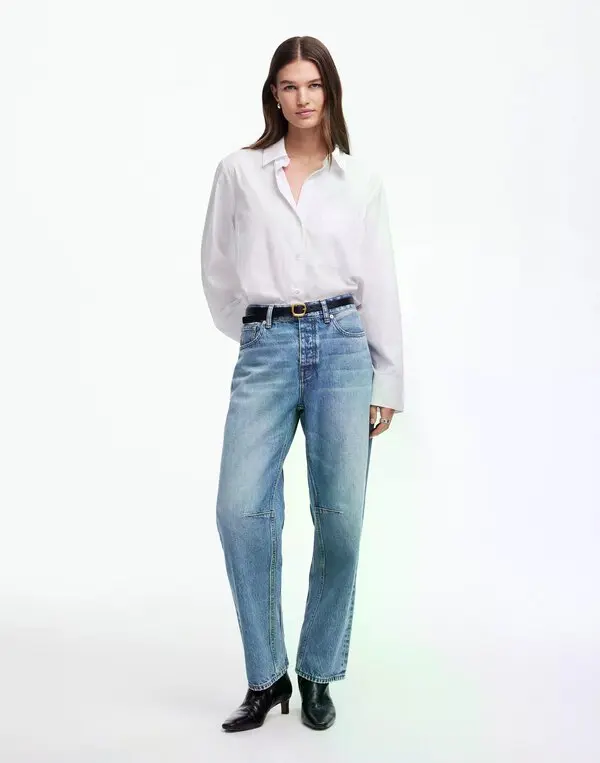 Madewell The Darted Barrel-leg Jean - Dobbins Wash