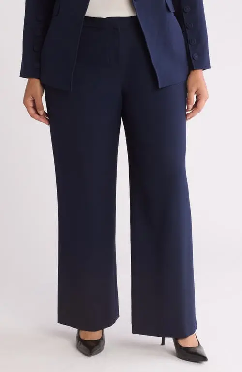 TAHARI ASL Wide Leg Trousers - Deep Navy