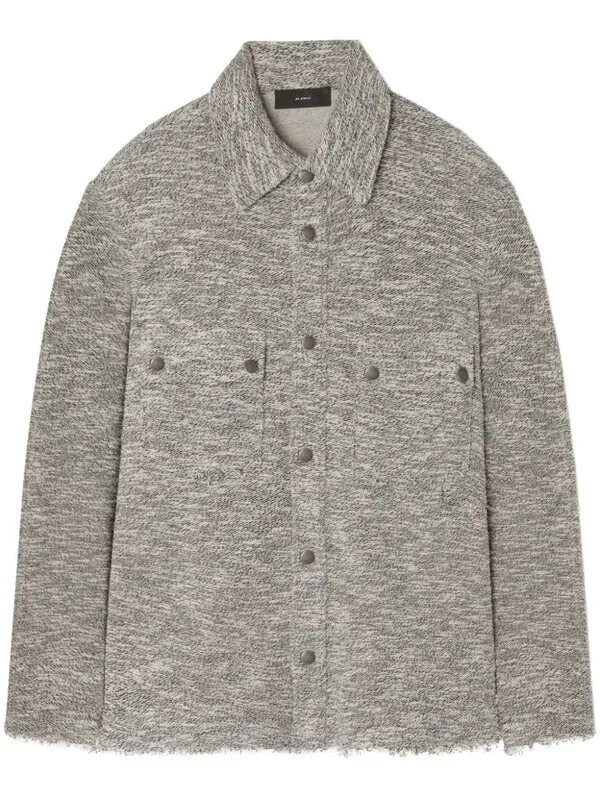Alanui Raw-edge Mélange Cotton Overshirt