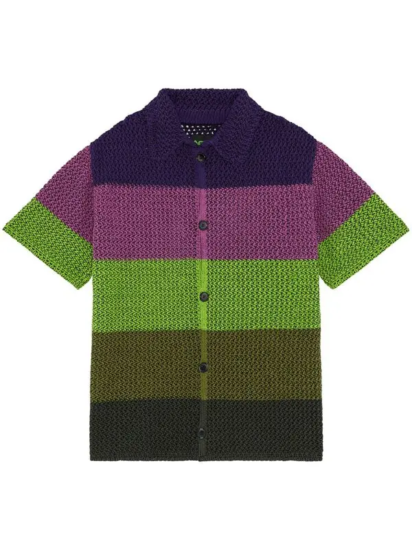 AGR Stripe Crochet Shirt