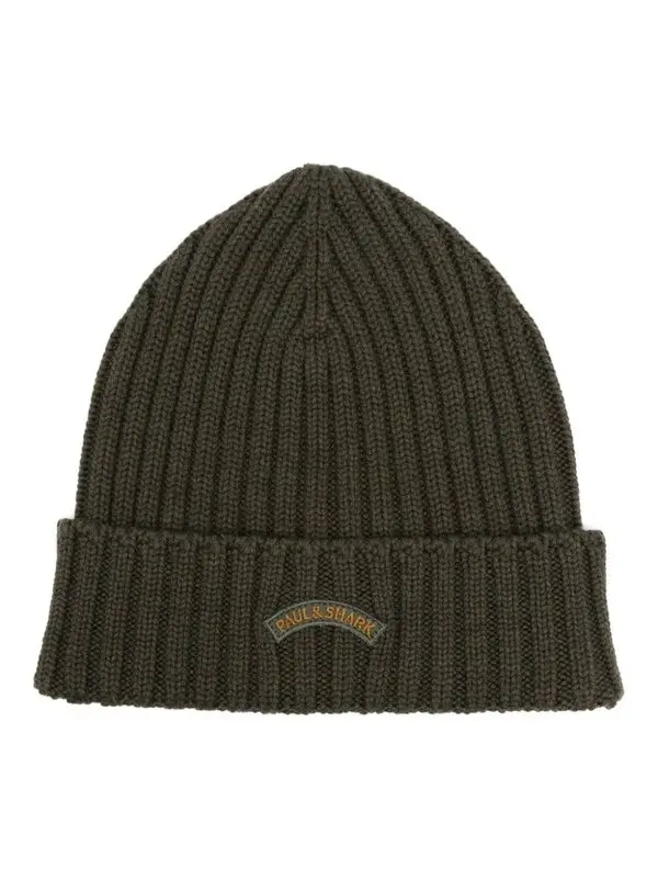 Paul & Shark Logo-embroidered Beanie - Green