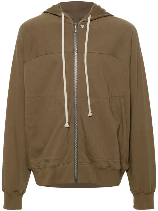 Rick Owens Windbreaker Jersey Hoodie - Green