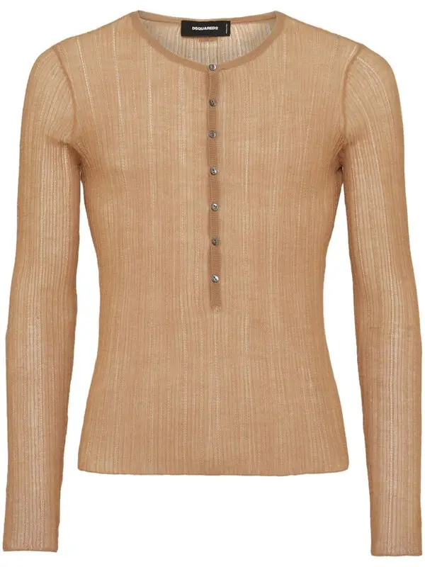 Dsquared2 Logo-plaque Fine-knit Jumper