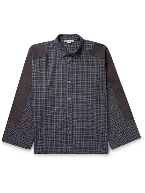 Acne Studios Sampa Oversized Checked Cotton-Flannel And Twill