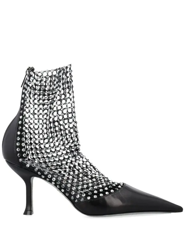 Rene Caovilla Crystal-embellished Sock Boots