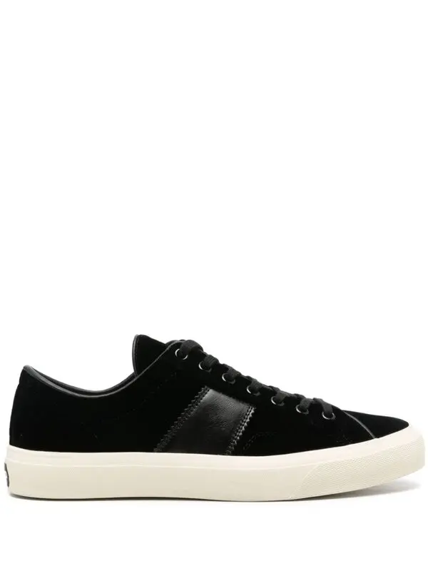 TOM FORD Velvet Low Top Sneakers - Black