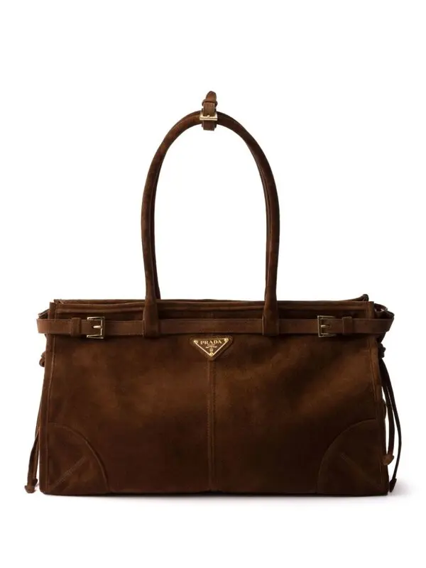 Prada Large Bonnie Tote Bag - Brown