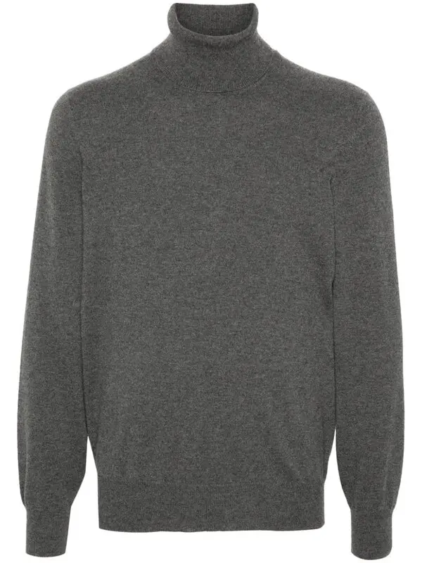 Brunello Cucinelli Cashmere Roll Neck Sweater - Grey