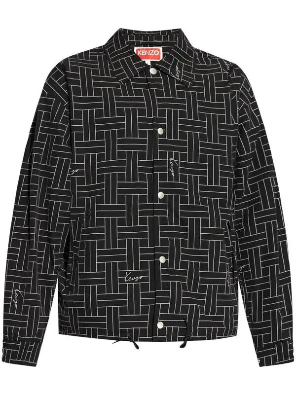 Kenzo Weave-print Windbreaker Jacket