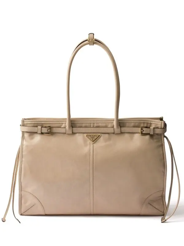 Prada Bonnie Large Tote Bag - Neutrals