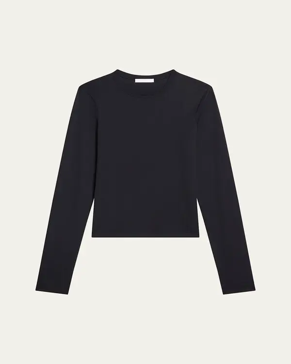 Helmut Lang Slim Fit Long-sleeve Logo Tee - Black
