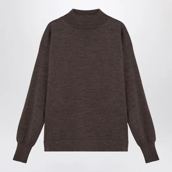 MAISON MARGIELA Virgin Wool Turtleneck Sweater - Brown