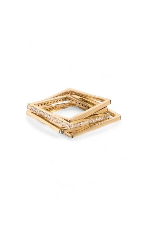 LESLIE PAIGE Puzzle Diamond Stack Ring