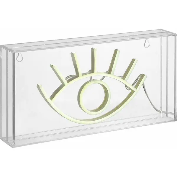 JONATHAN Y Eye Contemporary Glam Acrylic Box Usb Operated Led Neon Light