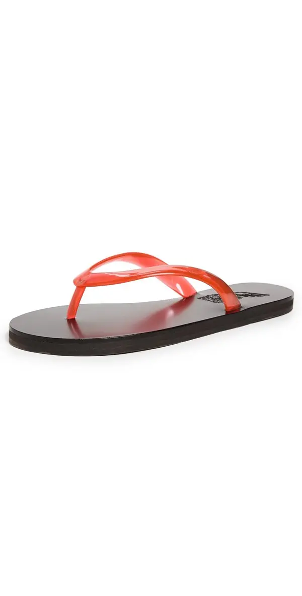 ANCIENT GREEK SANDALS Saionara Jelly Flip Flops - Clear Red