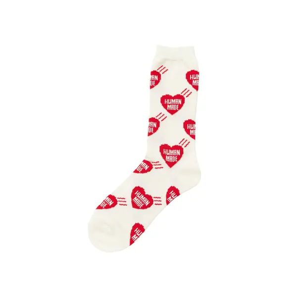 HUMAN MADE Heart Crew Socks - Red