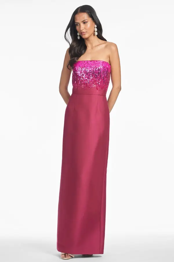 Sachin & Babi Phaedra Embellished Gown - Rhodolite