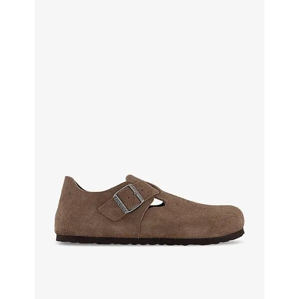 BIRKENSTOCK London Raised-heel Suede Shoes - Taupe
