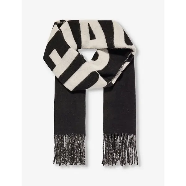 Jacquemus L'echarpe Branded Wool Knitted Scarf