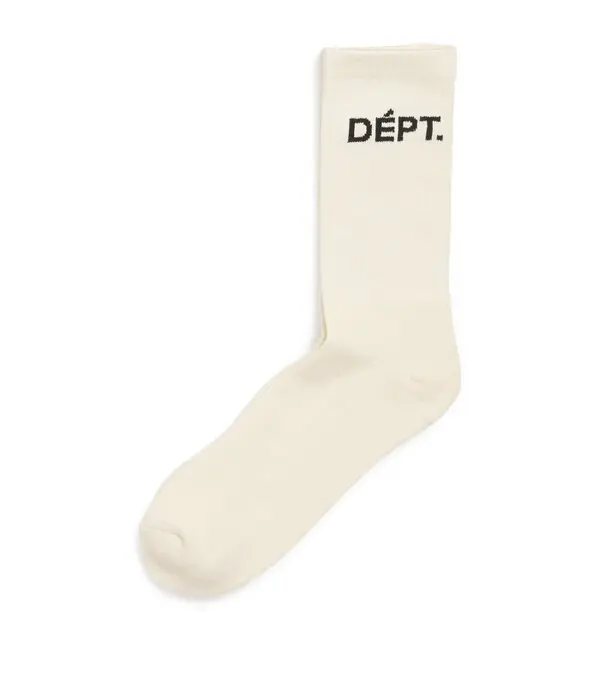 GALLERY DEPT. Cotton-blend Logo Socks - White
