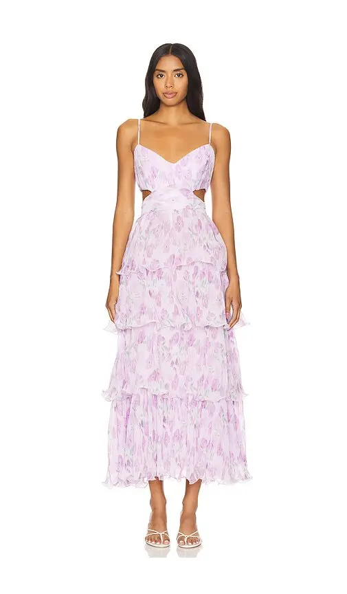 Astr The Label Jaiden Dress - Lavender Floral | Editorialist