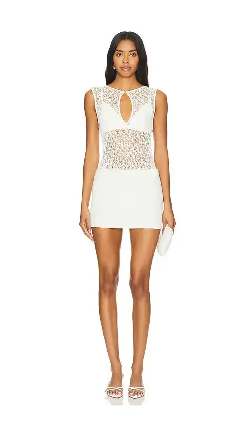 knee length dresses for ladies Hire BEC+BRIDGE Brydie Asym Mini Dress in Mint Ombre – SUSTAINABLY. The  Dress Hire main image 0